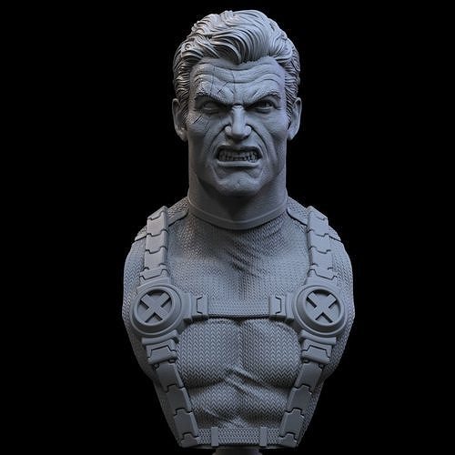 CABLE X- MEN BUST 3D model 3D printable | CGTrader
