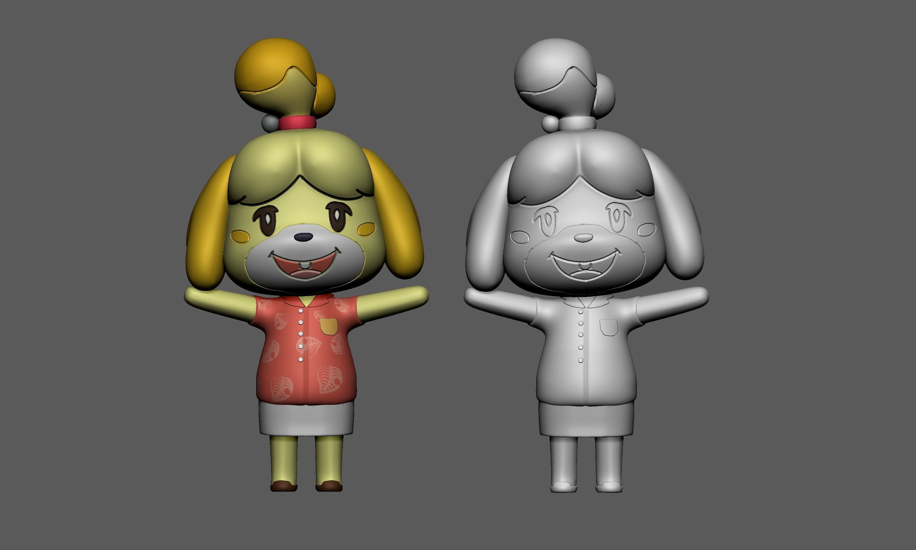 ANIMAL CROSSING - ISABELLE - POSE 2 3D model 3D printable | CGTrader