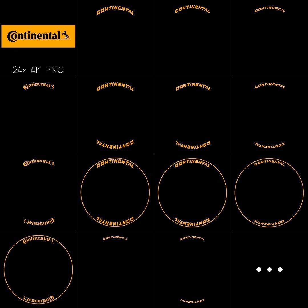 24x Continental tire sidewall 4K PNG decals Texture | CGTrader