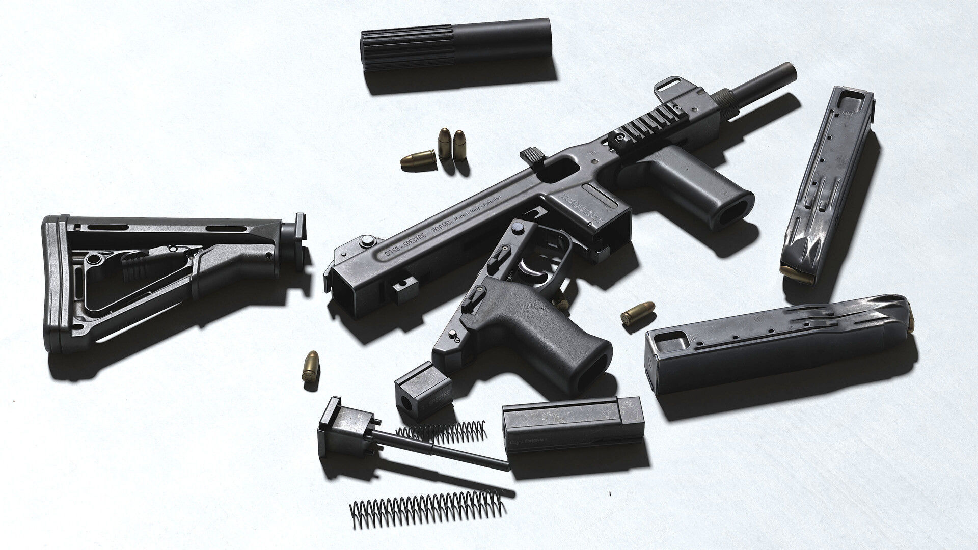 3D model M4 Spectre VR / AR / low-poly | CGTrader