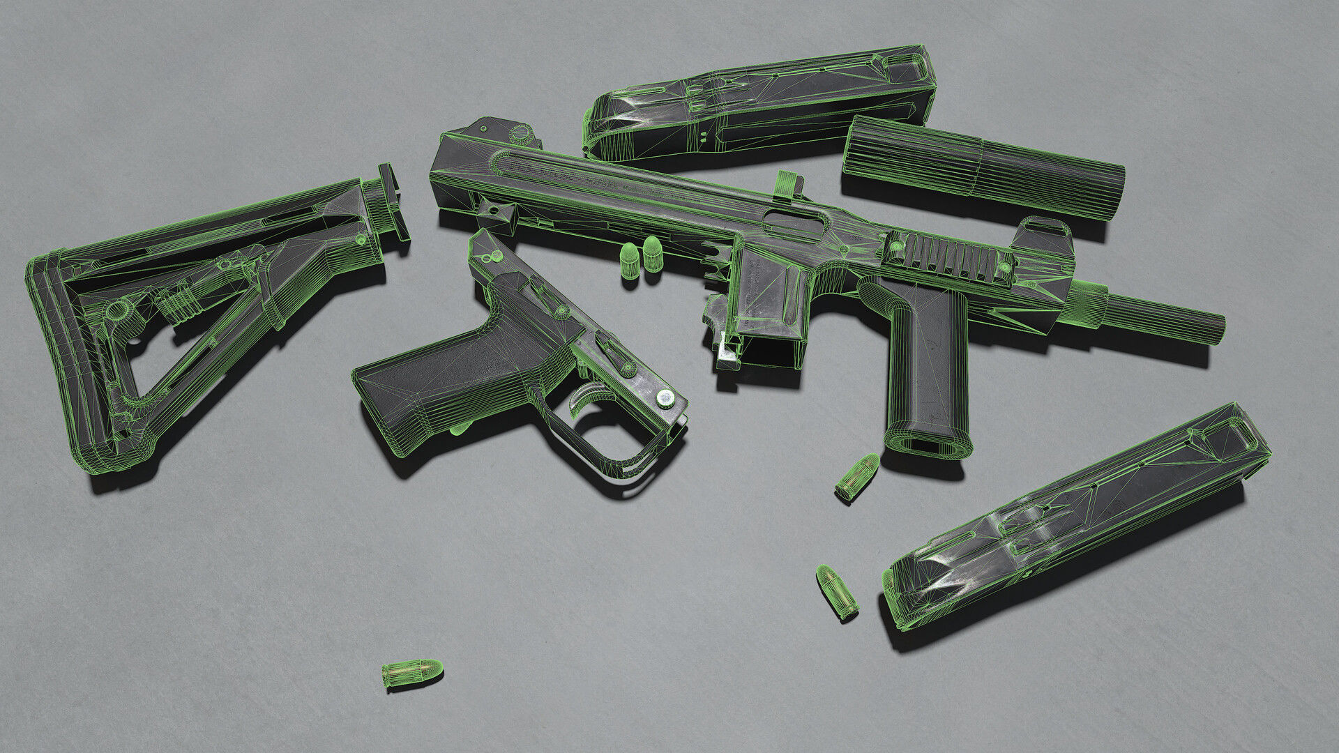 3D model M4 Spectre VR / AR / low-poly | CGTrader