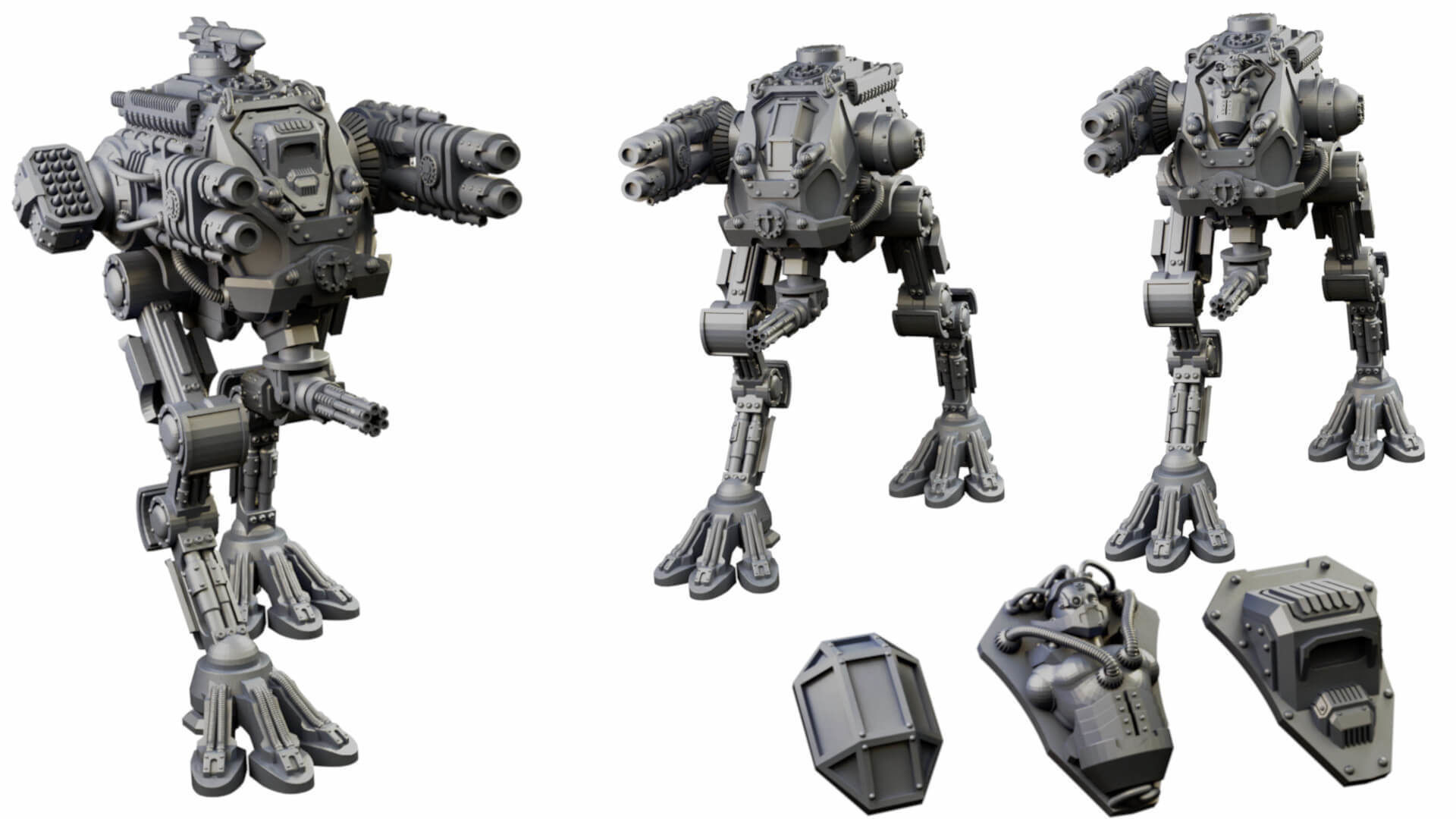 Iron Strider Sentinel Weapons Platform Wargame Proxy 3D model 3D ...