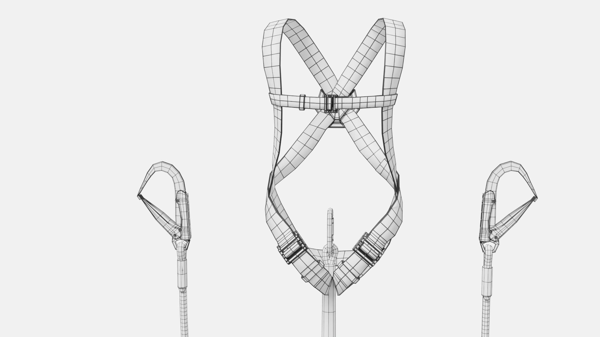 3D model Worker Harness with rope VR / AR / low-poly | CGTrader