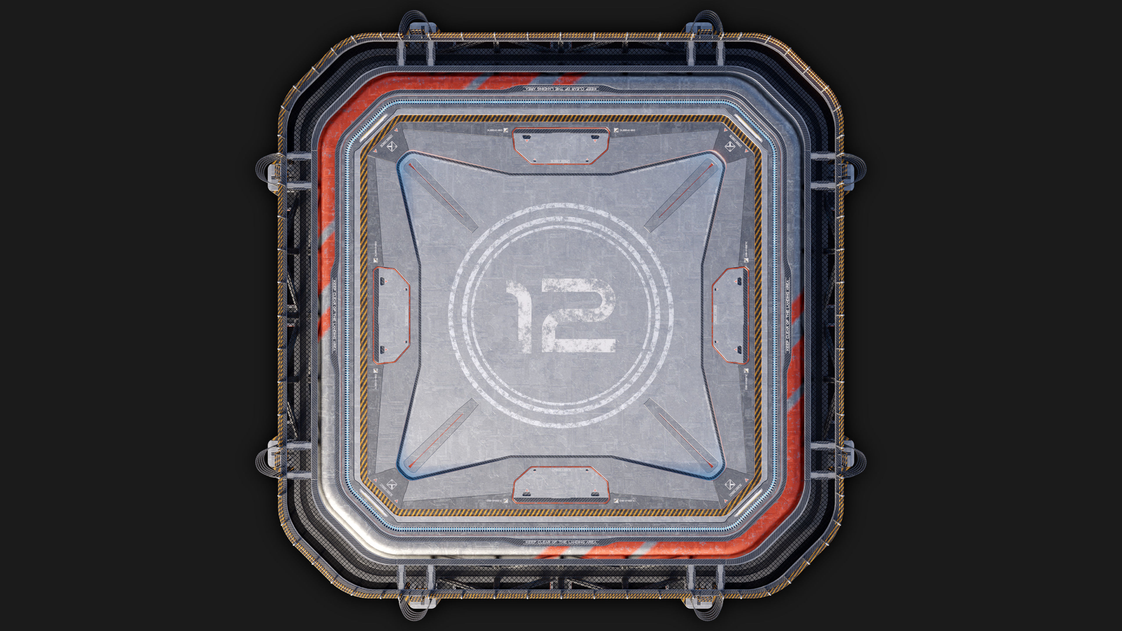 Sci-Fi Landing Pad 3D Model - blend fbx obj 3D model | CGTrader