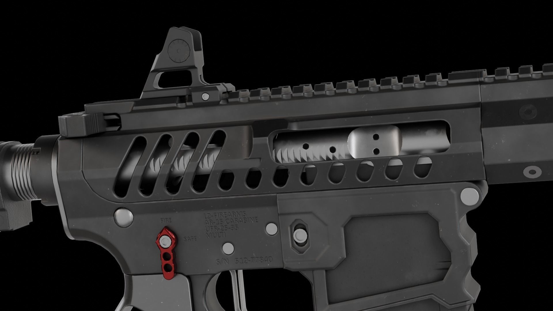 3D model Skeletonized AR-15 VR / AR / low-poly | CGTrader
