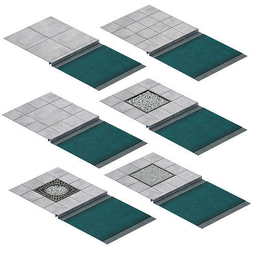 Pavement curb path tile 3D model | CGTrader