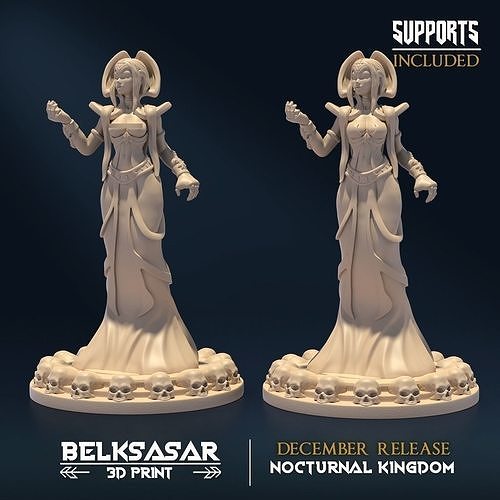 Matriarch Vampiress Pin Up B Topless and Normal 3D model 3D printable ...