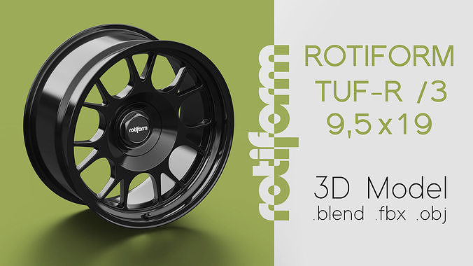 Rotiform TUF-R Option 3 Rim 3D Model 3D model | CGTrader