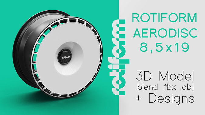 Rotiform Aerodisc Turbofan Rim 3D Model and Designs 3D model | CGTrader