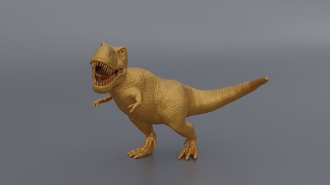 T-Rex gold t - rex 3D model 3D printable | CGTrader