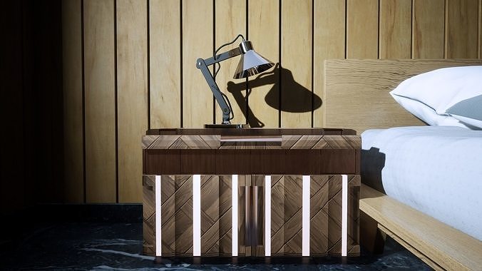 Bedside Table 3D model | CGTrader