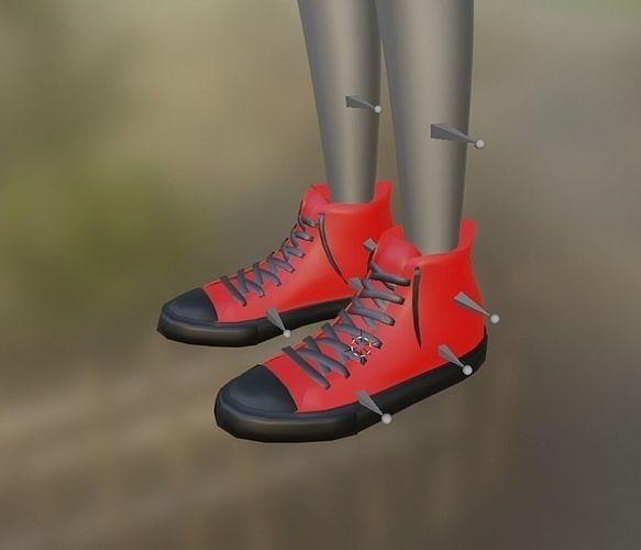 3D model Shoes 3D Item Zepeto FBX prefab template Unity VR / AR / low ...