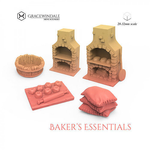 Bakers Set 3D model 3D printable | CGTrader
