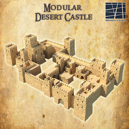 Modular Desert Castle Tabletop Terrain 28 MM 3D model 3D printable ...