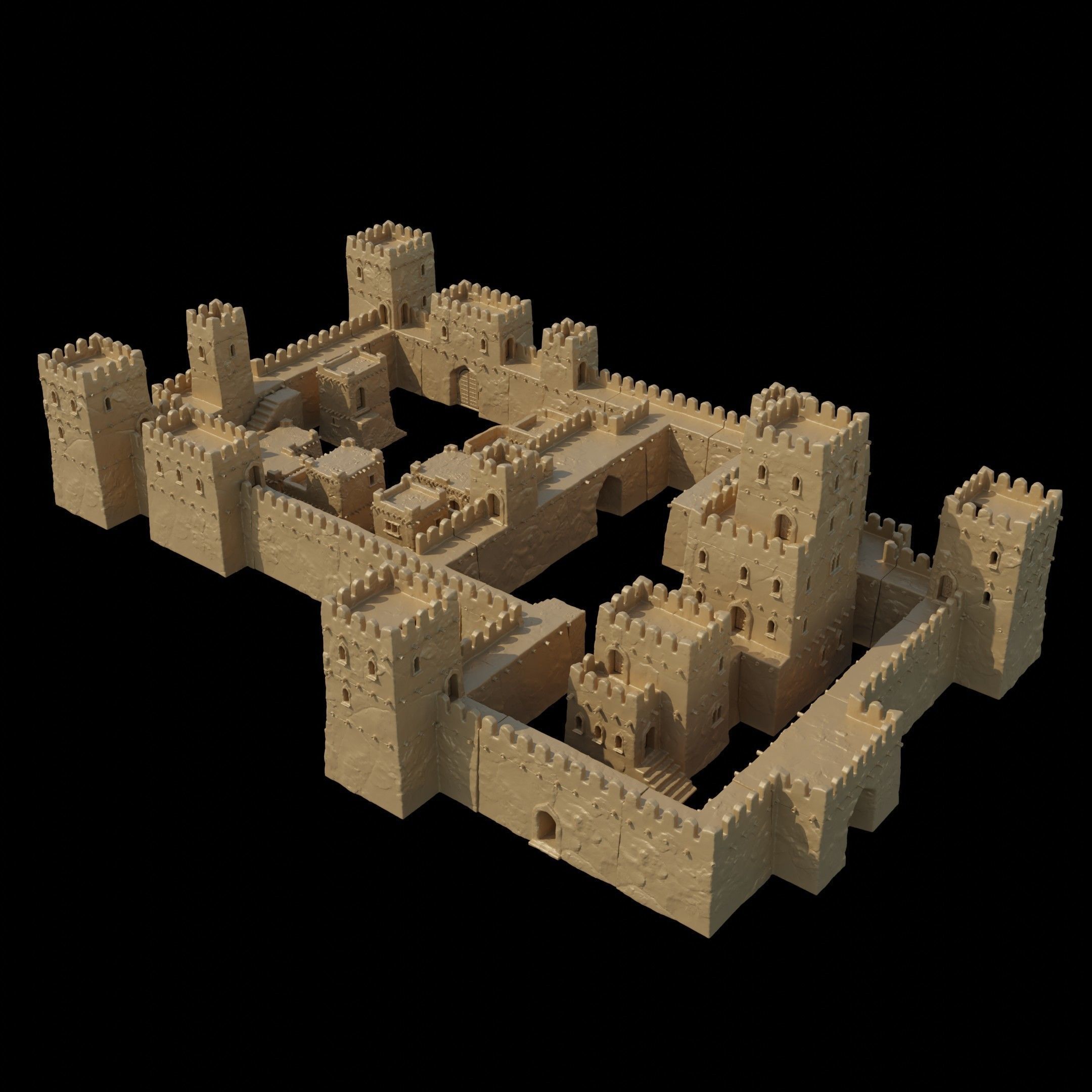 Modular Desert Castle Tabletop Terrain 28 MM 3D model 3D printable ...