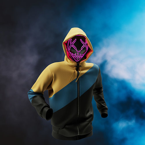 Zip-Up Hoodie 3D model | CGTrader