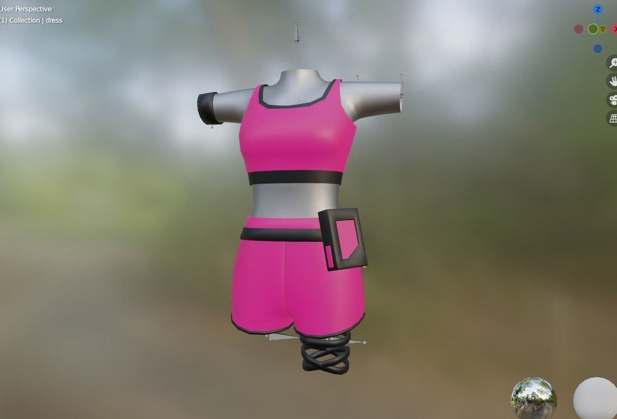 3D model Sportwear 3D Model Zepeto Item Template FBX Prefab Unity VR ...