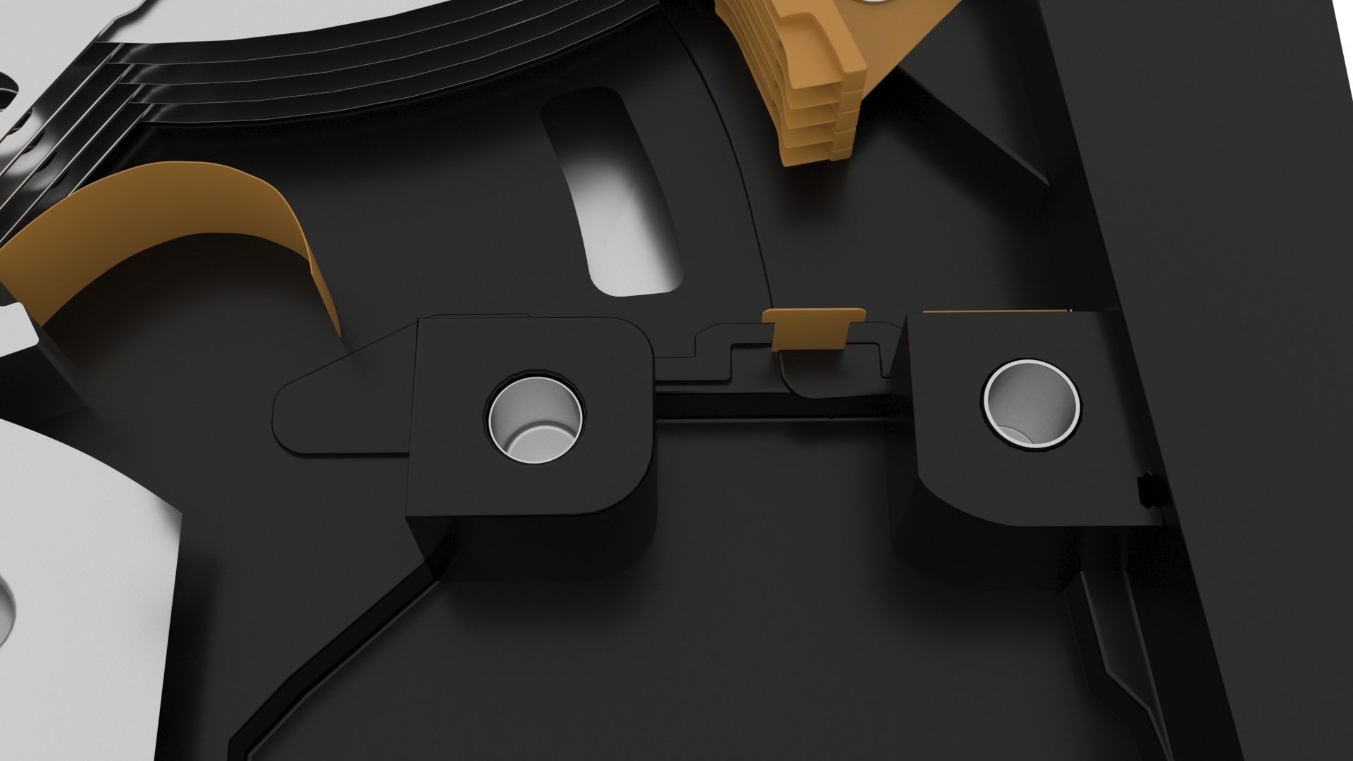 Opened Hard Disk Drive 3D model | CGTrader