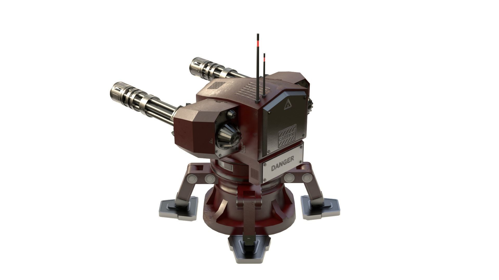 3D model Sci-Fi Turret Gun VR / AR / low-poly | CGTrader