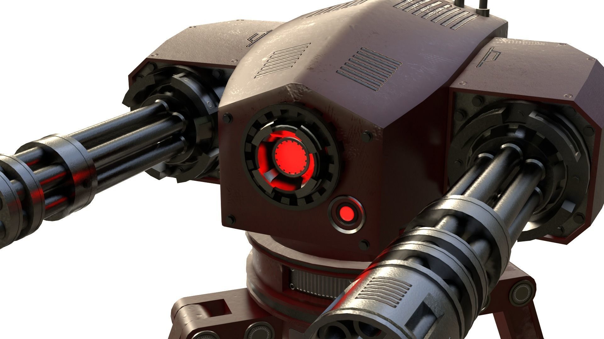3D model Sci-Fi Turret Gun VR / AR / low-poly | CGTrader