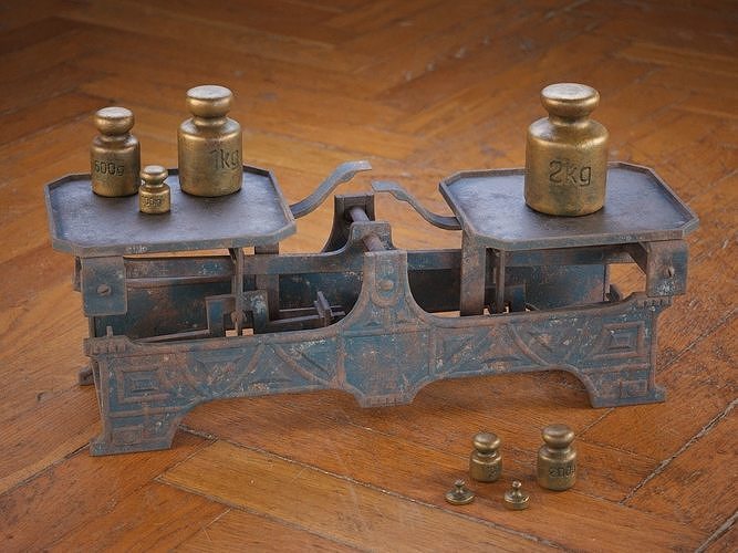 3D model Rigged Balance Scale and Weights PBR VR / AR / low-poly | CGTrader