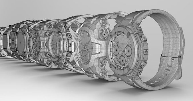 Casio G-Shock watches 9 pcs 3D model | CGTrader