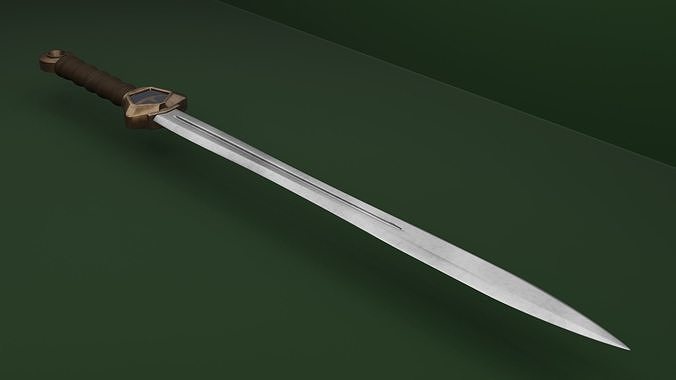 Short medieval low poly Sword 3D model | CGTrader