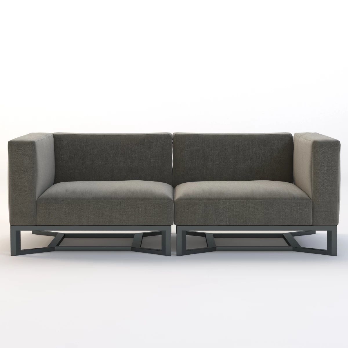 Bloc Modular 2 Seater Sofa by Gloster 3D model | CGTrader