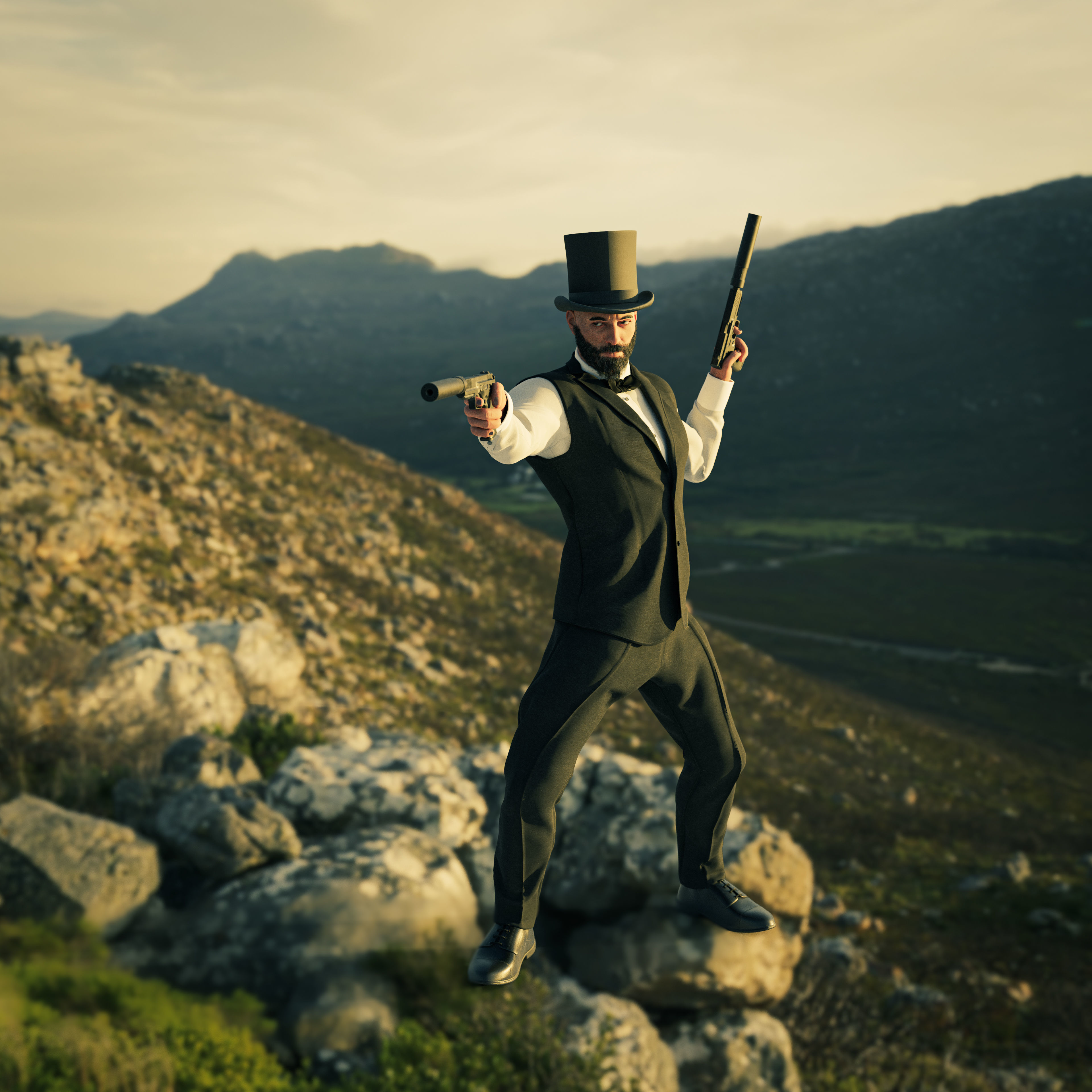 3D model Hitman Game Ready Character Model VR / AR / low-poly | CGTrader