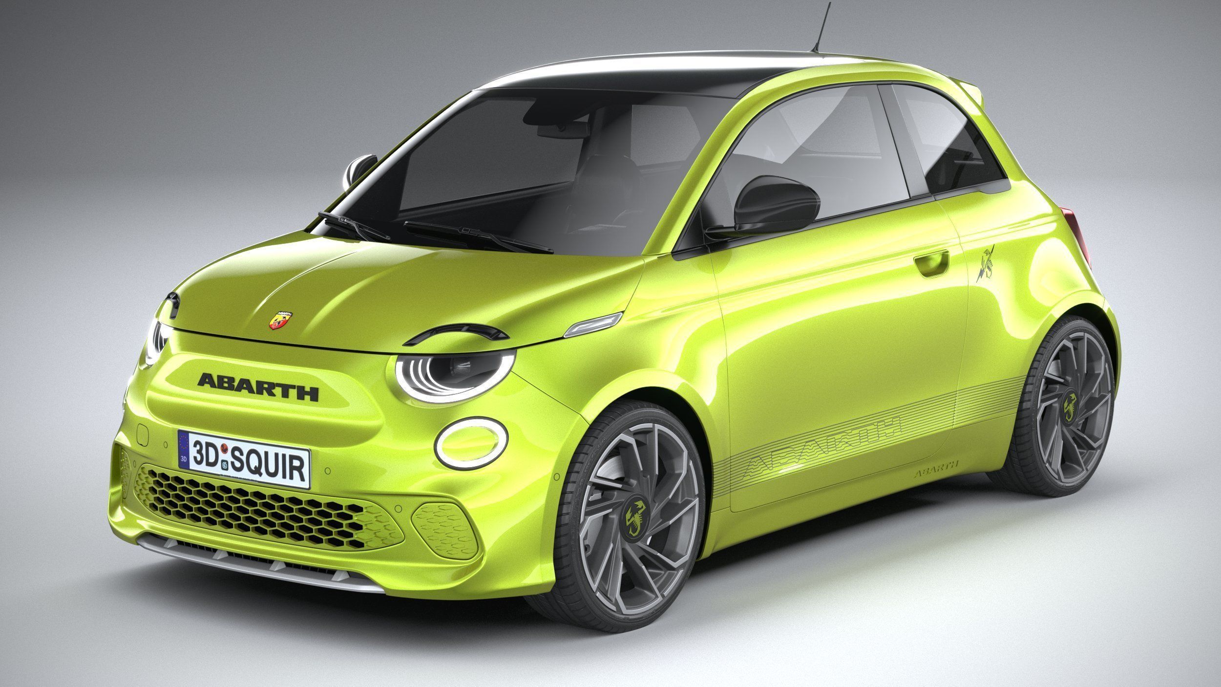 Fiat 500e Abarth 2023 3D model | CGTrader