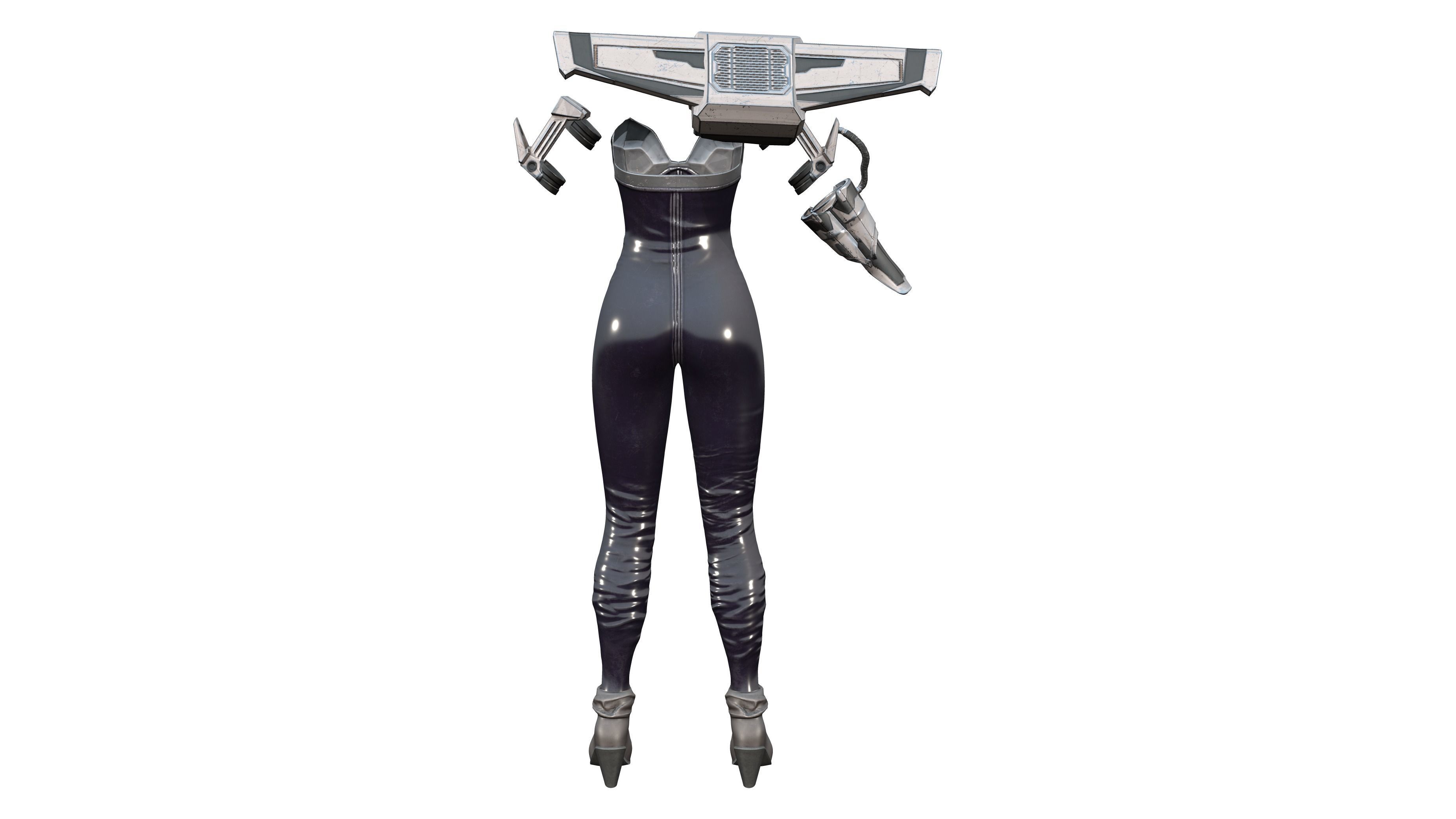 3D model Sci-fi Armoured Suit Arm Armours Boots VR / AR / low-poly ...