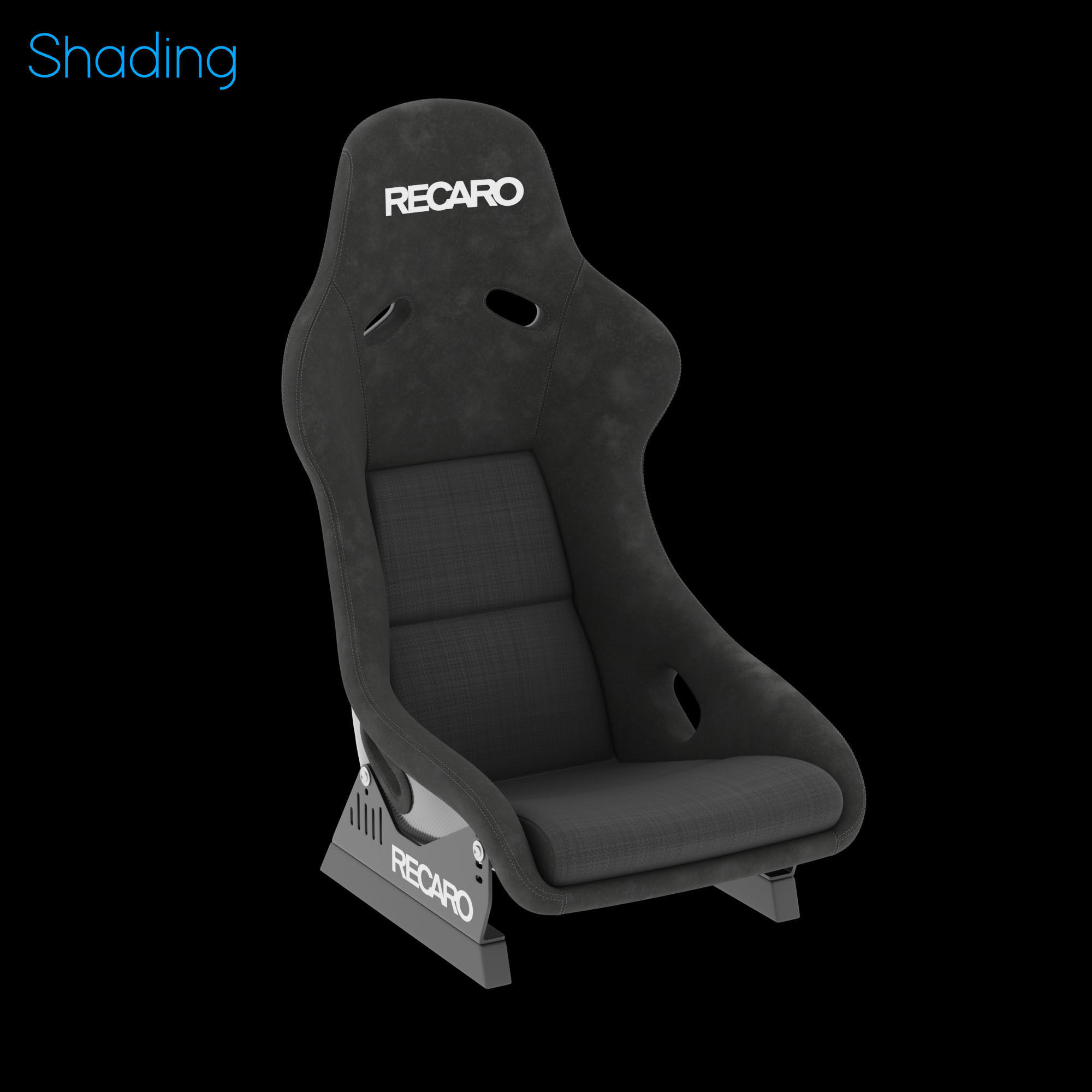 3D model RECARO Pole Position Car Racing Seat 3D Model VR / AR / low ...