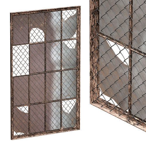 old broken industrial window 3D model | CGTrader
