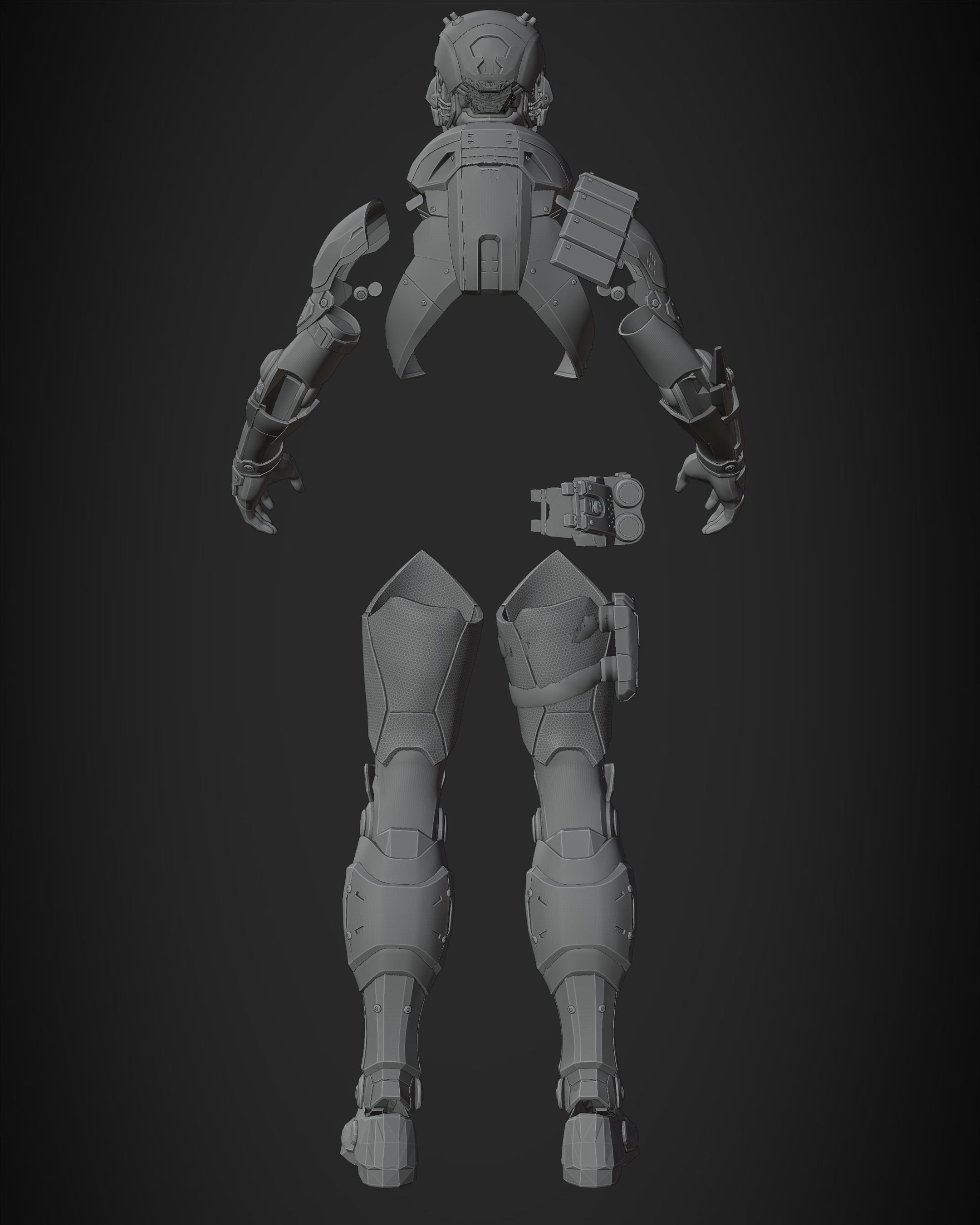 Exo-Stranger Full Armor and Rifle for Cosplay 3D Model Collection ...