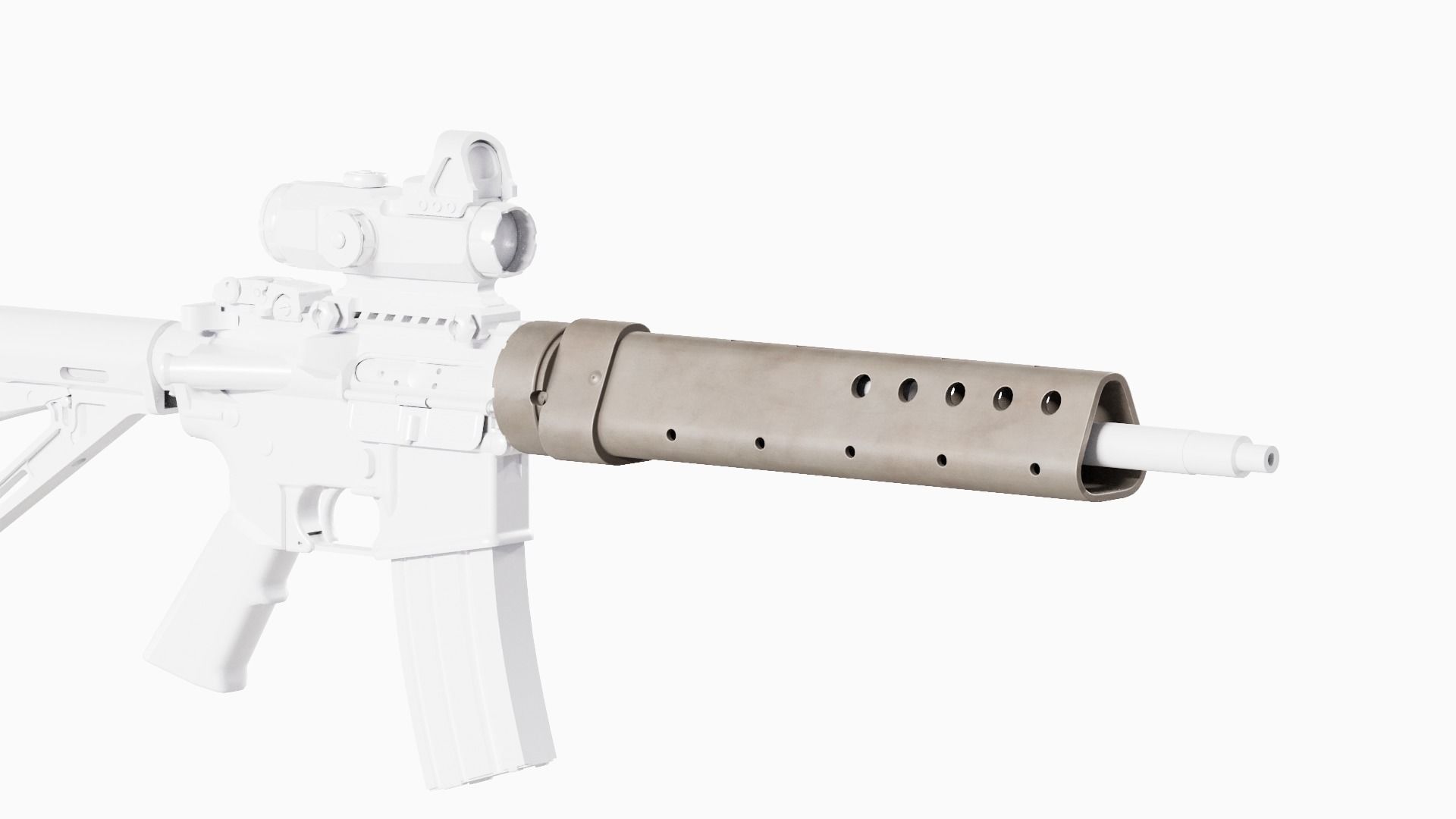 3D model Precision Reflex Gen 3 Delta Carbon Fiber AR15 Handguard VR ...