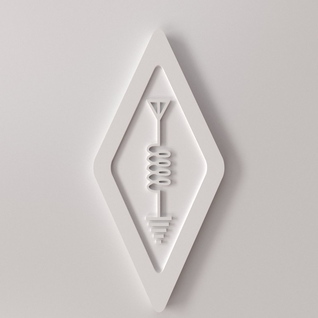 Ham Radio Logo 3D model | CGTrader