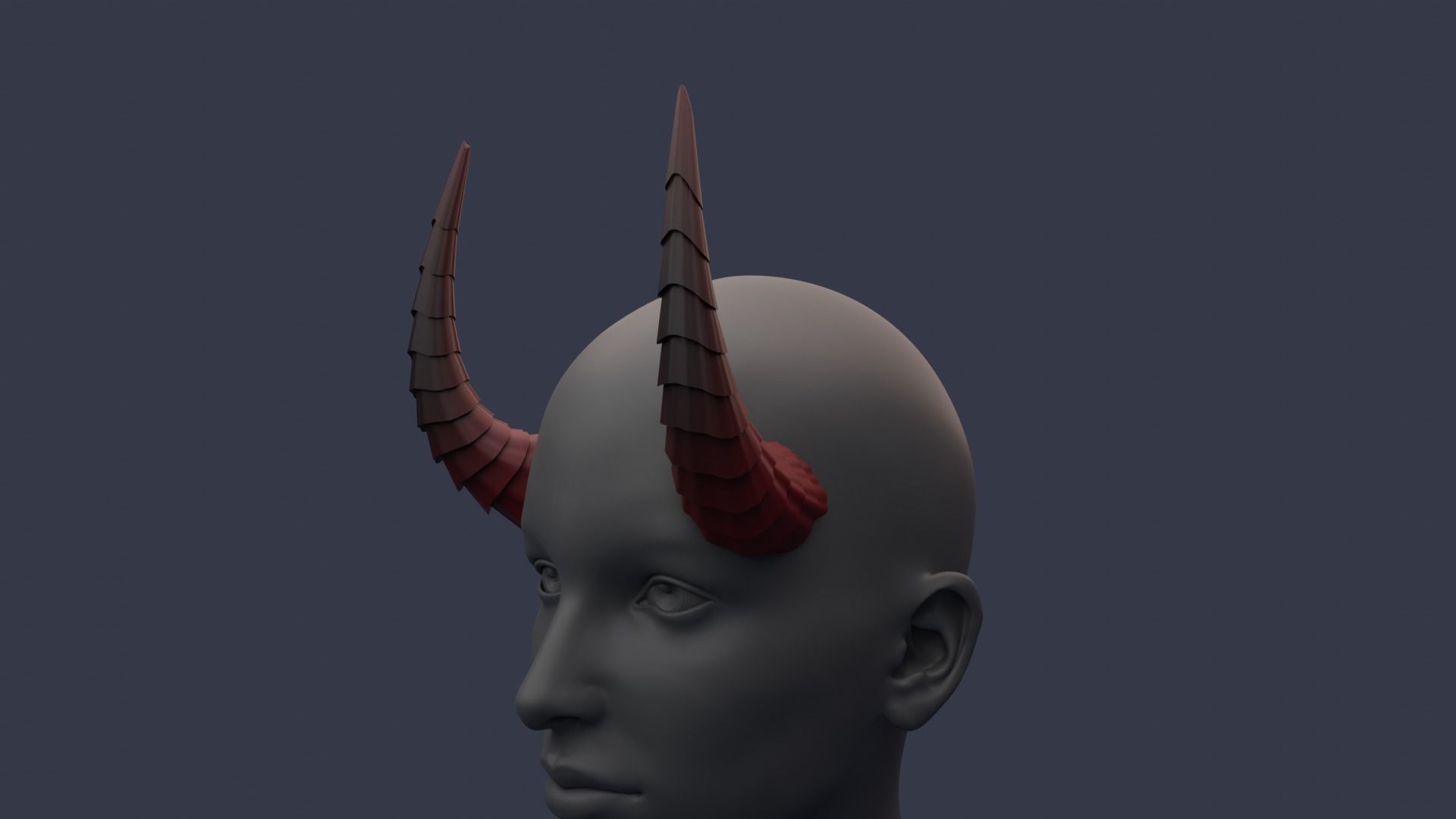 Demon horns 3D model 3D printable | CGTrader