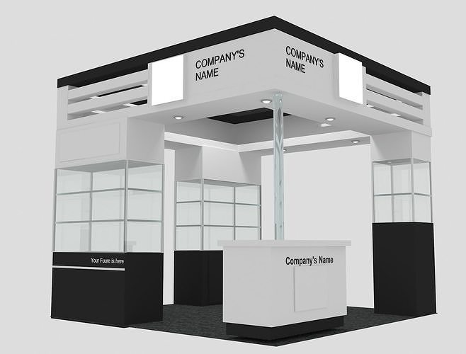 Exhibition Booth -3 x 3 m 3D model | CGTrader
