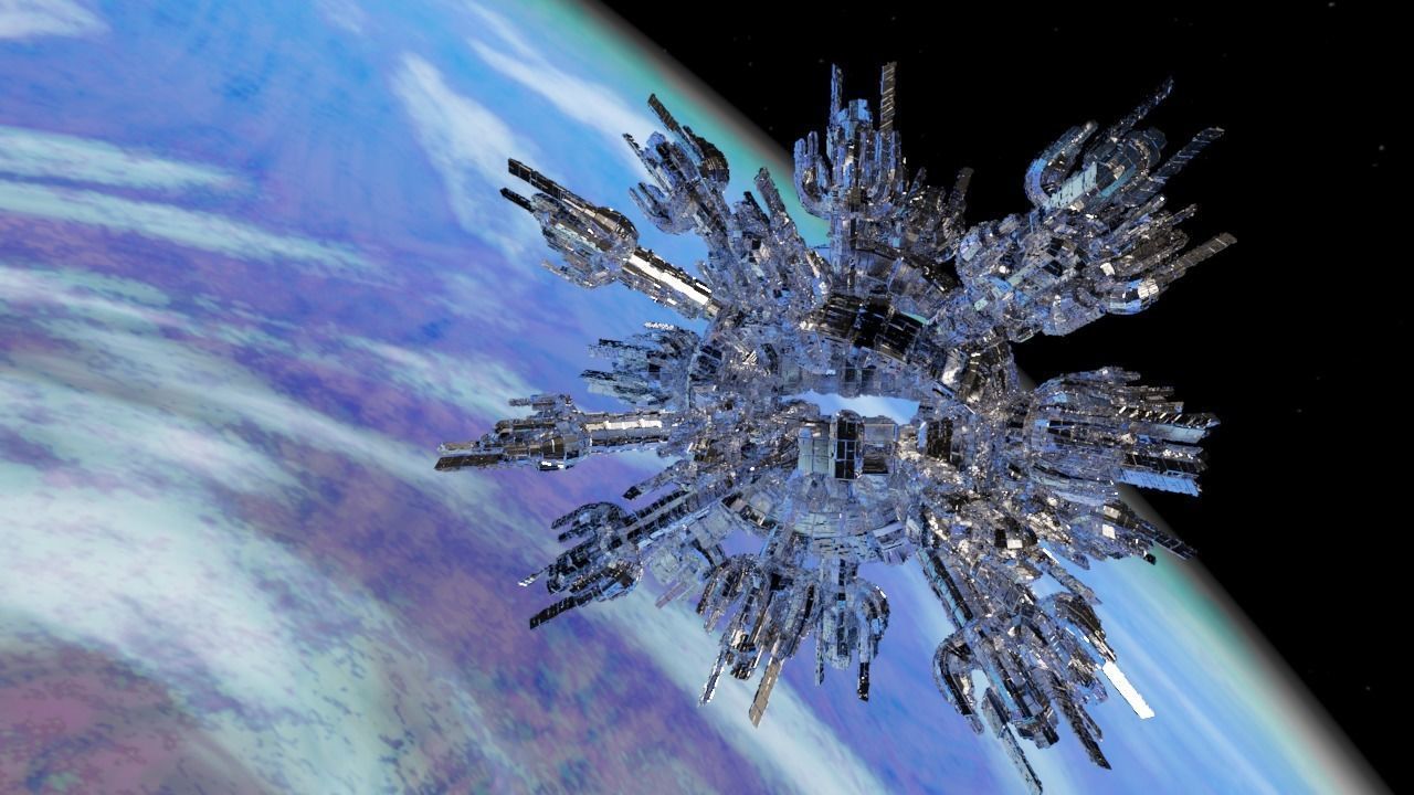 Sci-Fi Outer Space Base Center 3D model | CGTrader