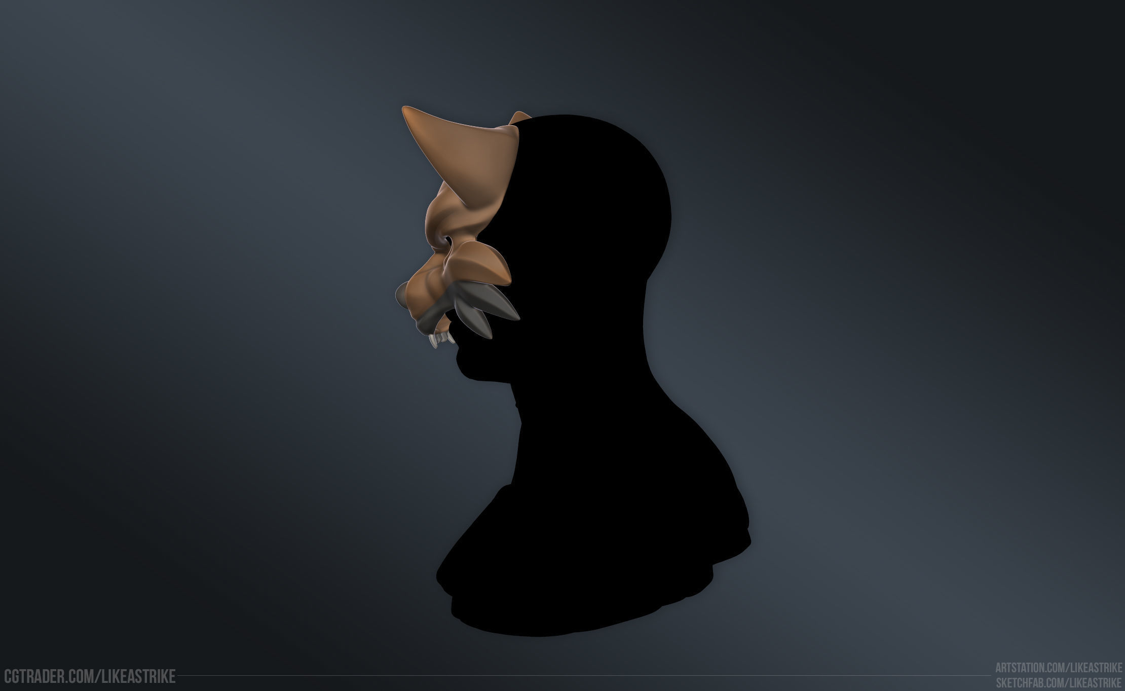 Fox Mask 3D model 3D printable | CGTrader