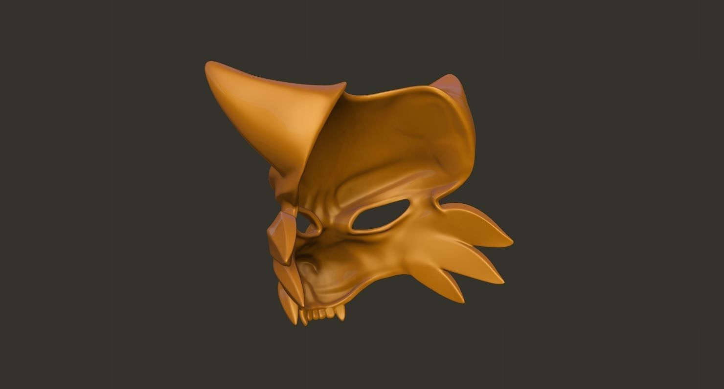 Fox Mask 3D model 3D printable | CGTrader