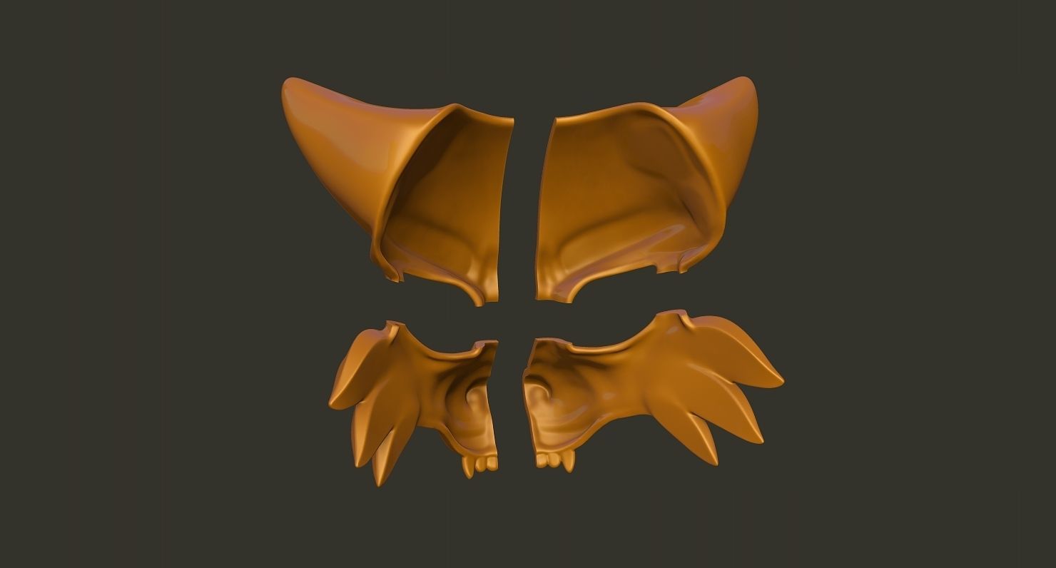 Fox Mask 3D model 3D printable | CGTrader