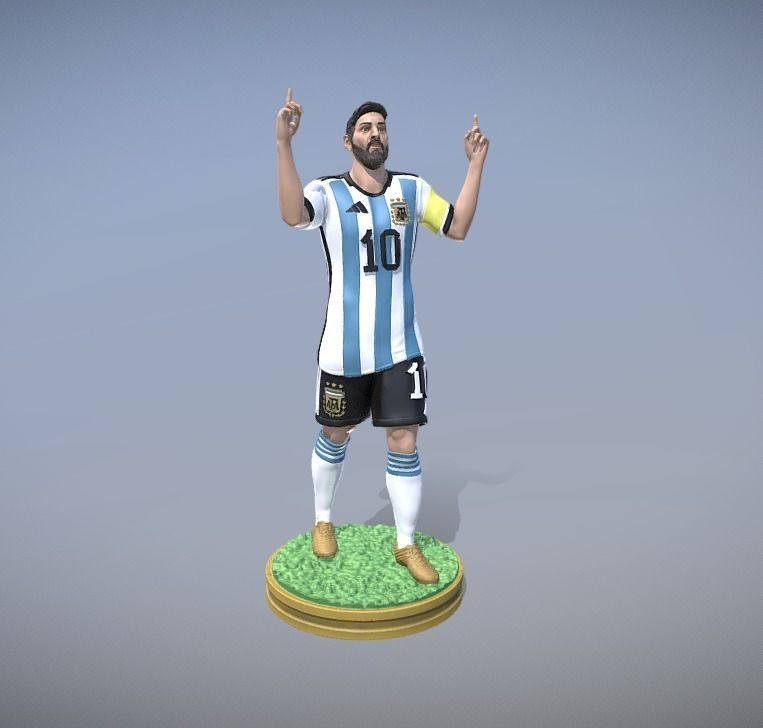 Lionel Messi figure for 3D Print Qatar 2022 3D model 3D printable ...