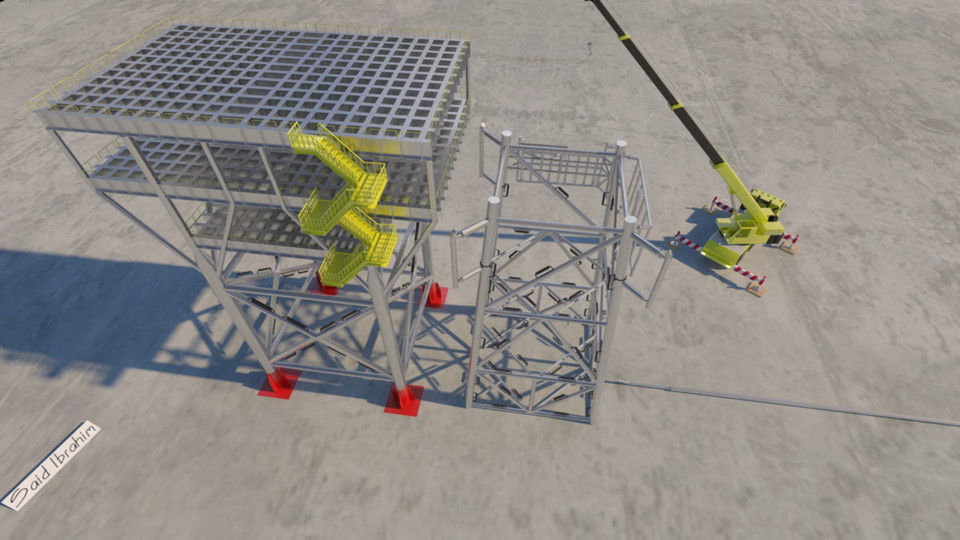 Oil Rig Structure free 3D model | CGTrader