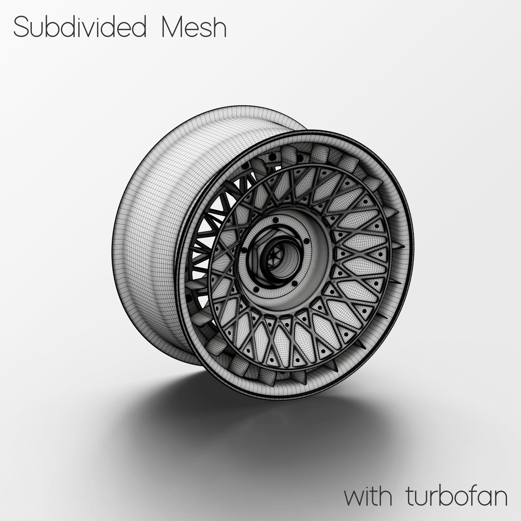 BBS E57 Turbofan 17in Wheel Porsche 935 3D Model 3D model | CGTrader