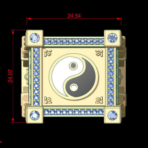 Ying and yang tower ring free 3D model 3D printable | CGTrader