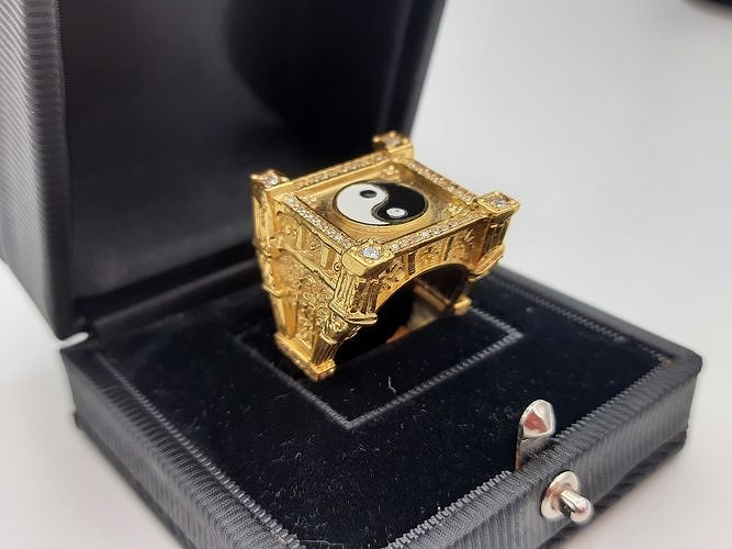 Ying and yang tower ring free 3D model 3D printable | CGTrader