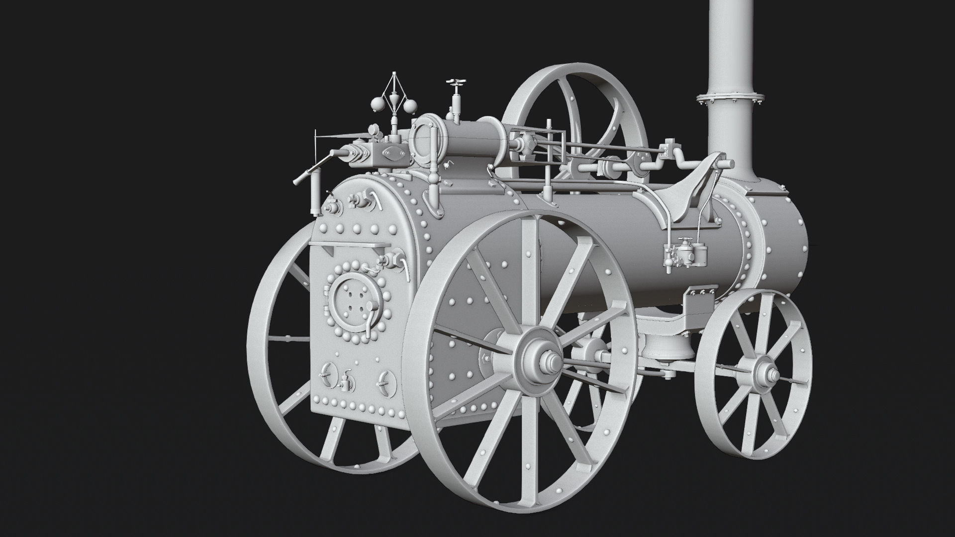 Original Steam Engine Traction Engine 3D model | CGTrader