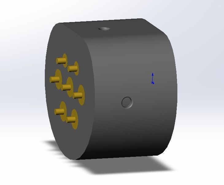 Type2 vehicle inlet up to 480V 3ph 63A or 1ph 70A no nose 3D model 3D ...