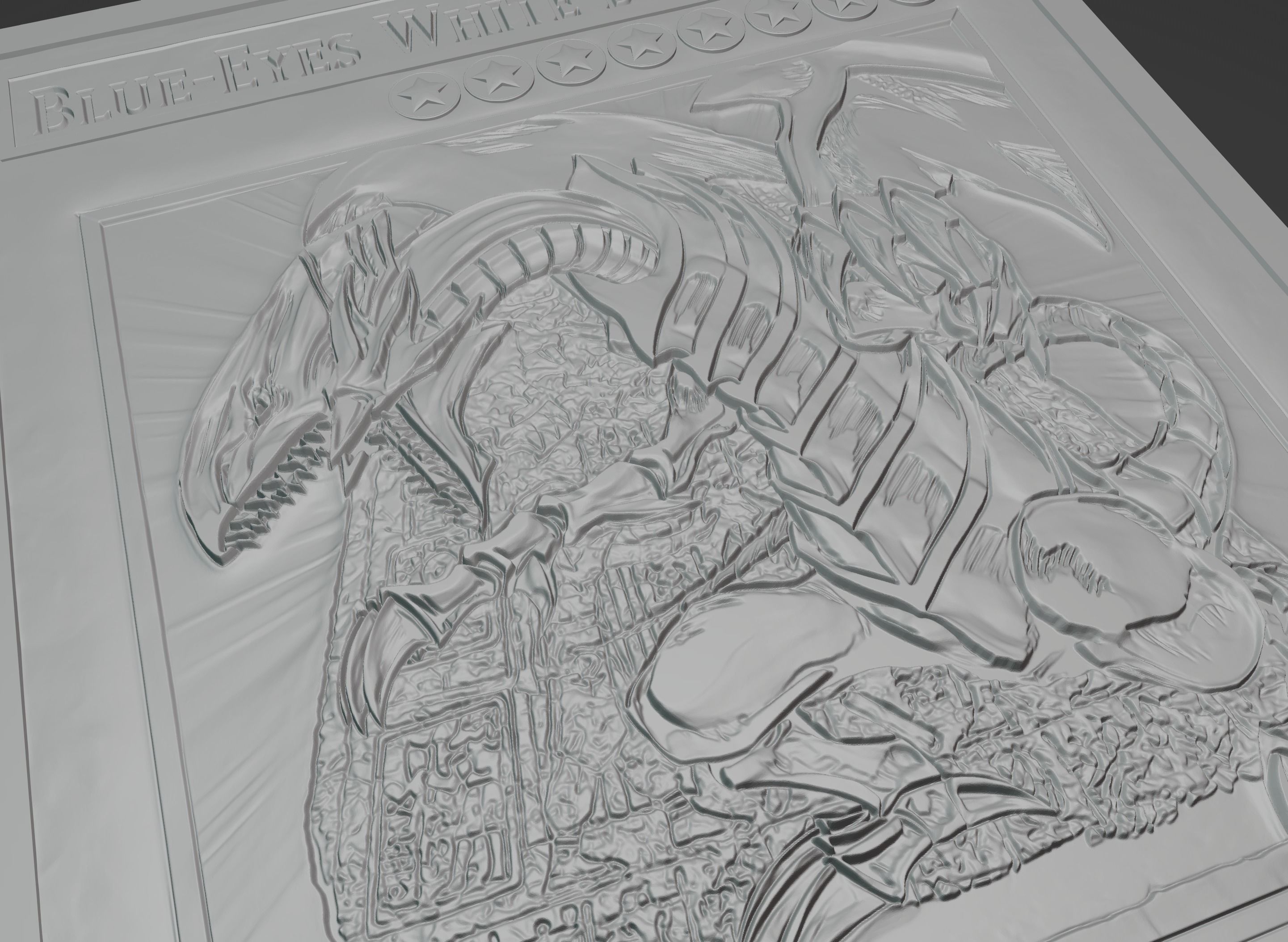 blue eyes white dragon - yugioh 3D model 3D printable | CGTrader